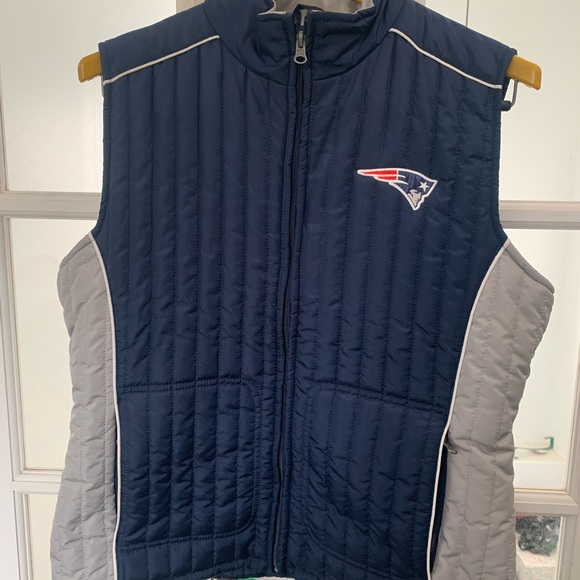 Jackets & Coats | Nfl Team Logo Quilted Vest Navy And Gray A2 | Poshmark